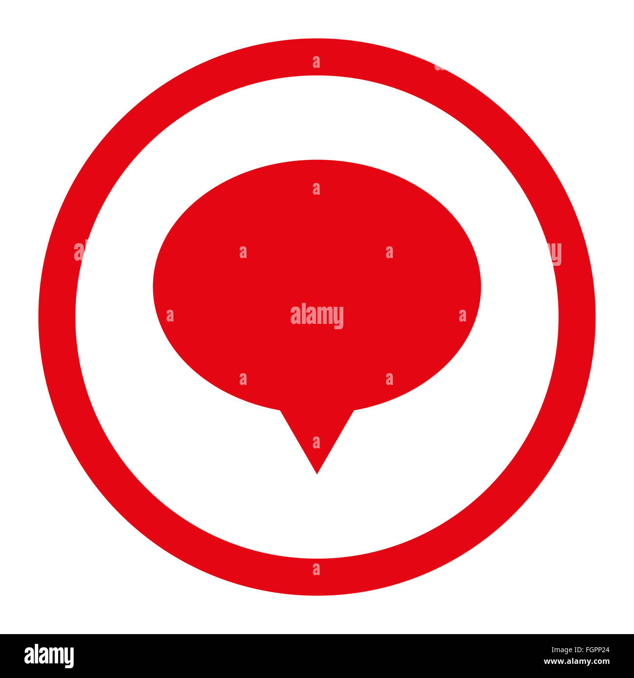 Banner flat red color rounded vector icon Stock Photo - Alamy