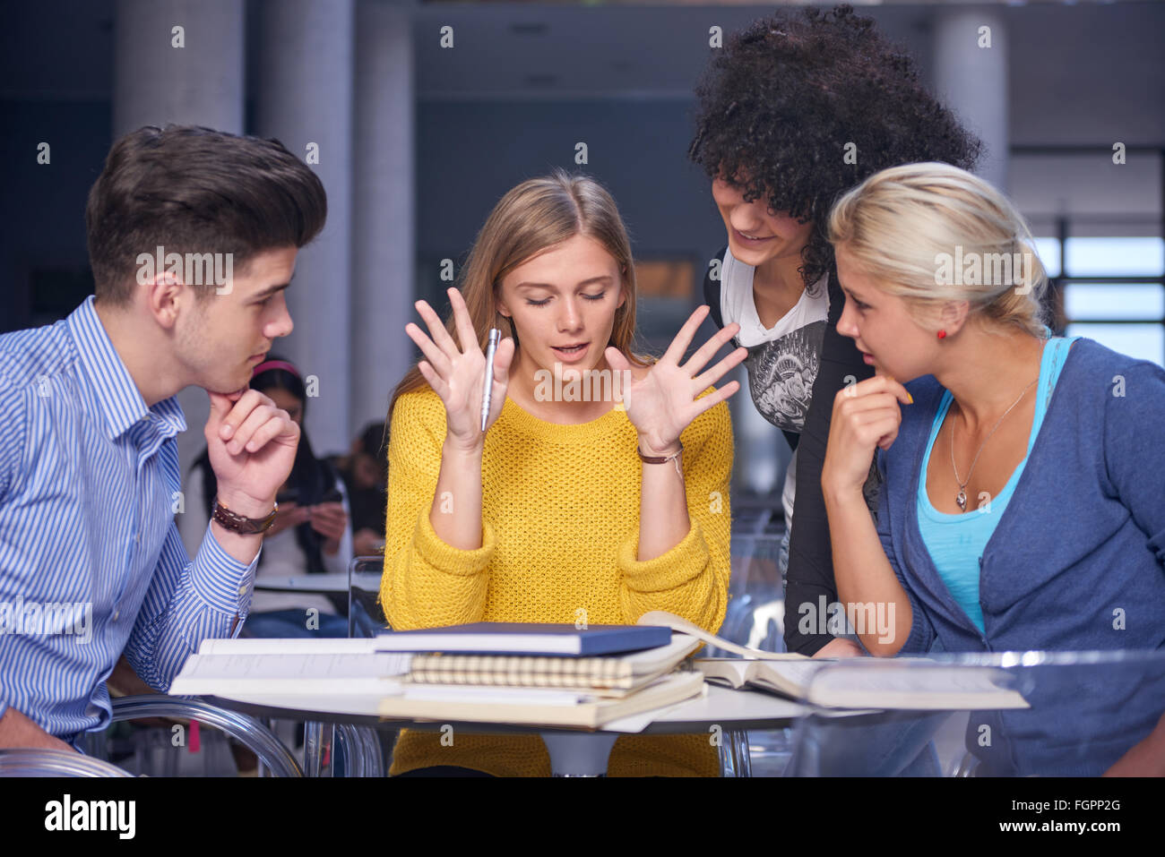 students group study Stock Photo - Alamy