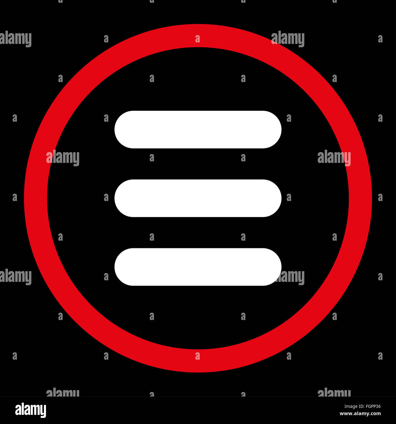 Stack flat red and white colors rounded vector icon Stock Photo - Alamy