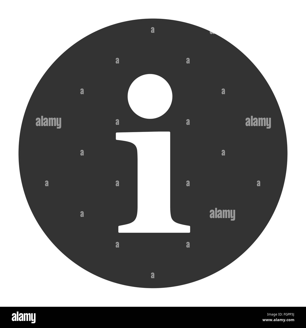 Info flat white and gray colors round button Stock Photo - Alamy