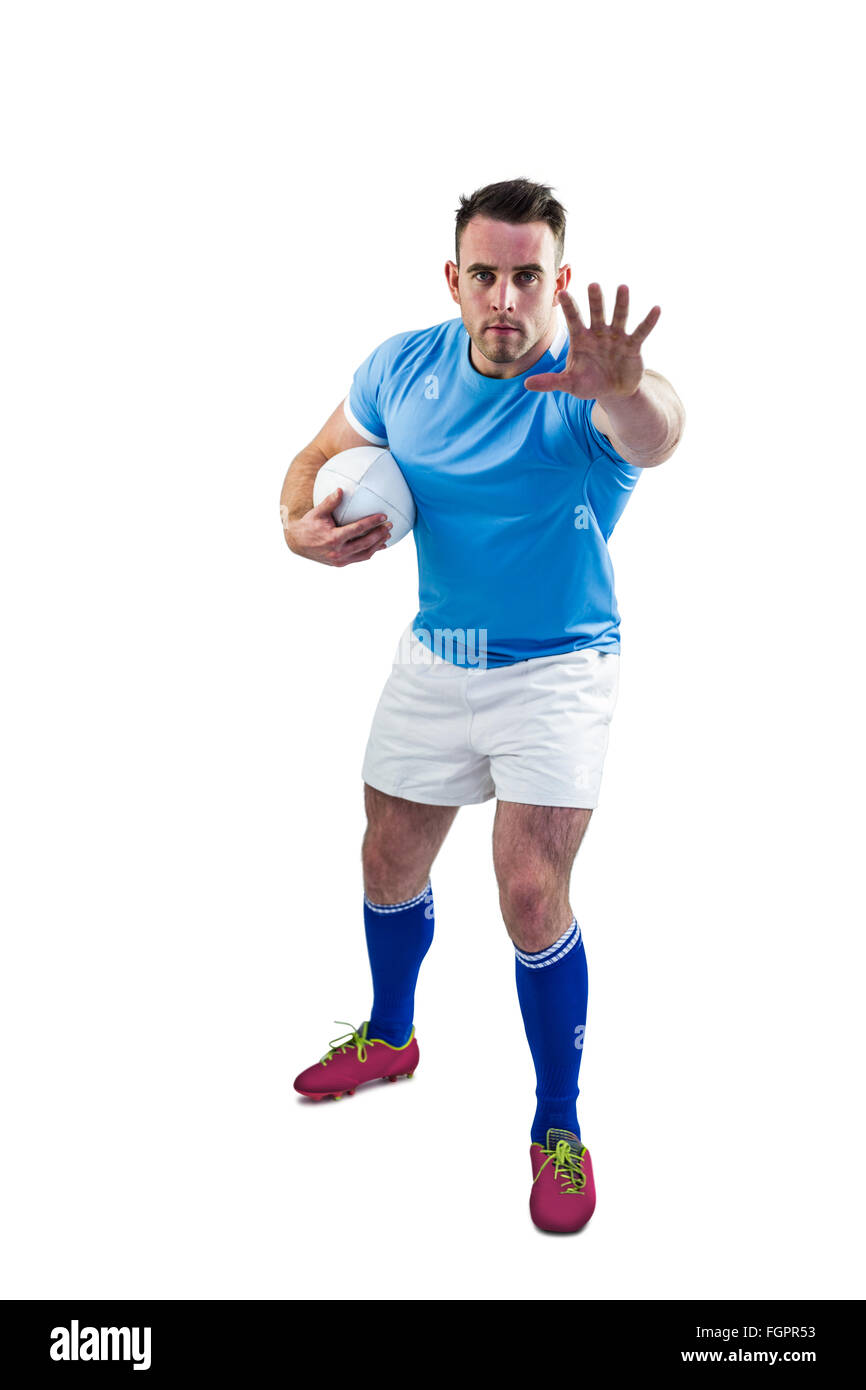 Portrait rugby player holding Cut Out Stock Images & Pictures - Alamy