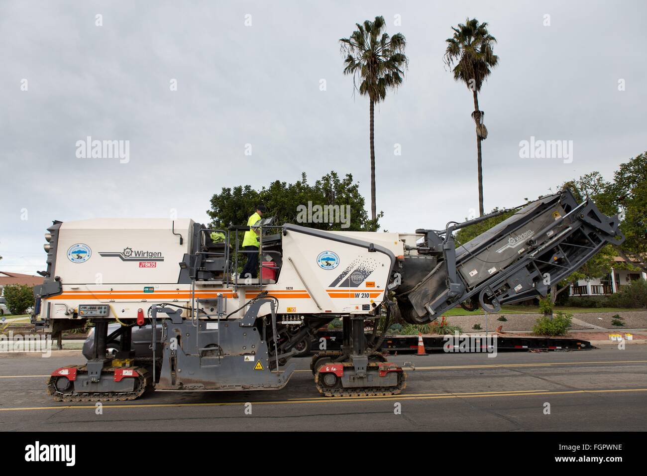 Large milling machine W 210, manufactured by the German company Wirtgen ...