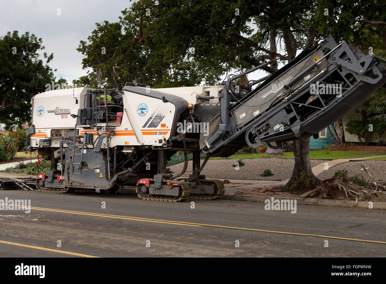 Large milling machine W 210, manufactured by the German company Wirtgen ...