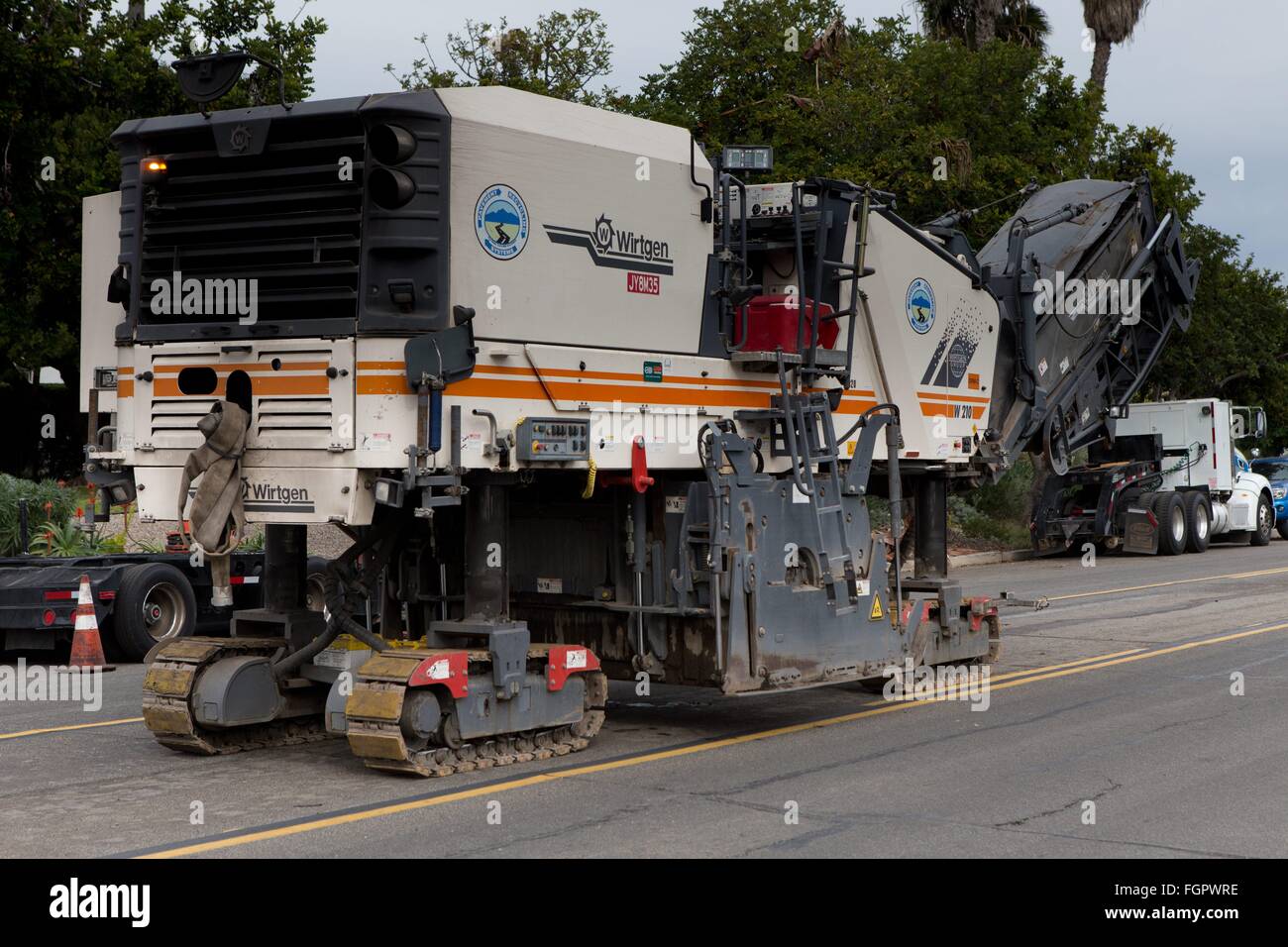 Large milling machine W 210, manufactured by the German company Wirtgen ...
