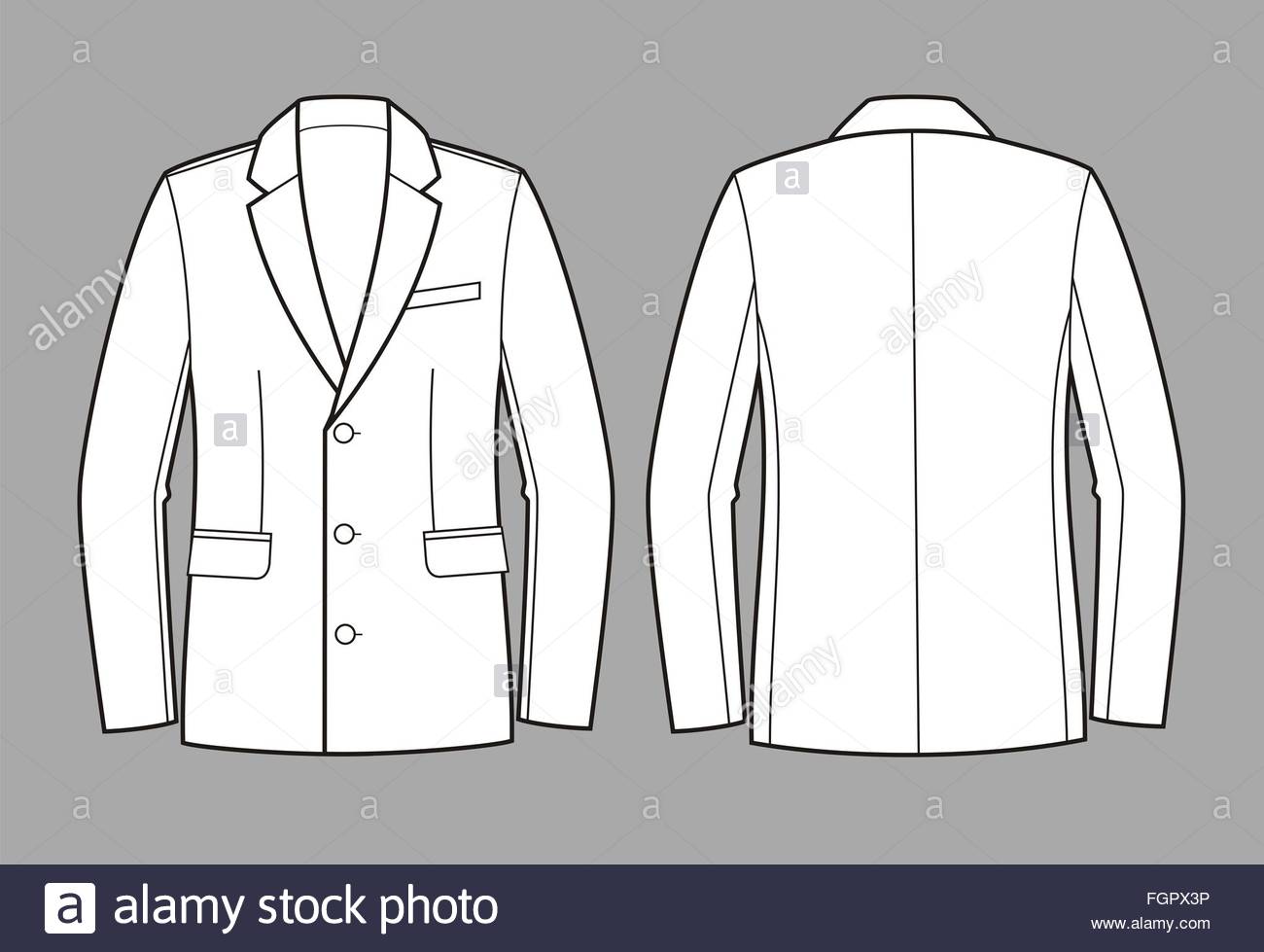 Outline Jacket Illustration Stock Photos & Outline Jacket Illustration ...
