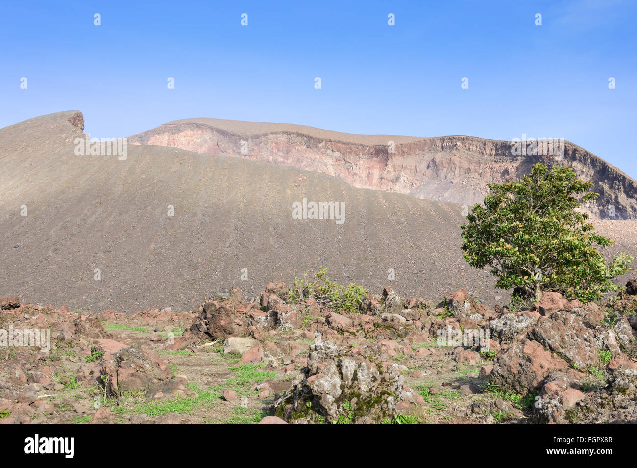 Beautiful fuming crater of Telica Volcano, near Leon, Nicaragua Stock ...