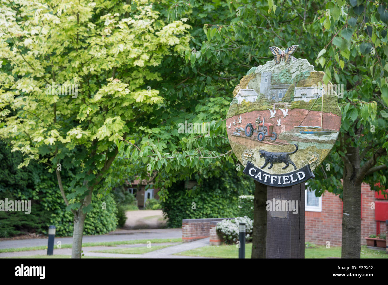 Catfield village sign hi-res stock photography and images - Alamy