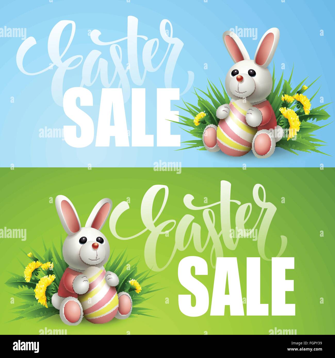Easter sale background with eggs and spring flower. Vector illustration ...