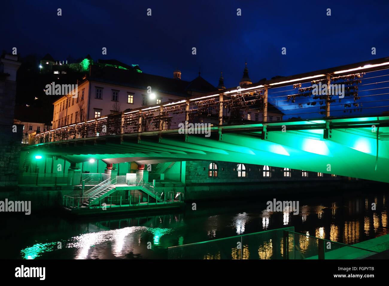 Ljubljana - Butchers' Bridge (Mesarski Most) - February 2016 Stock ...