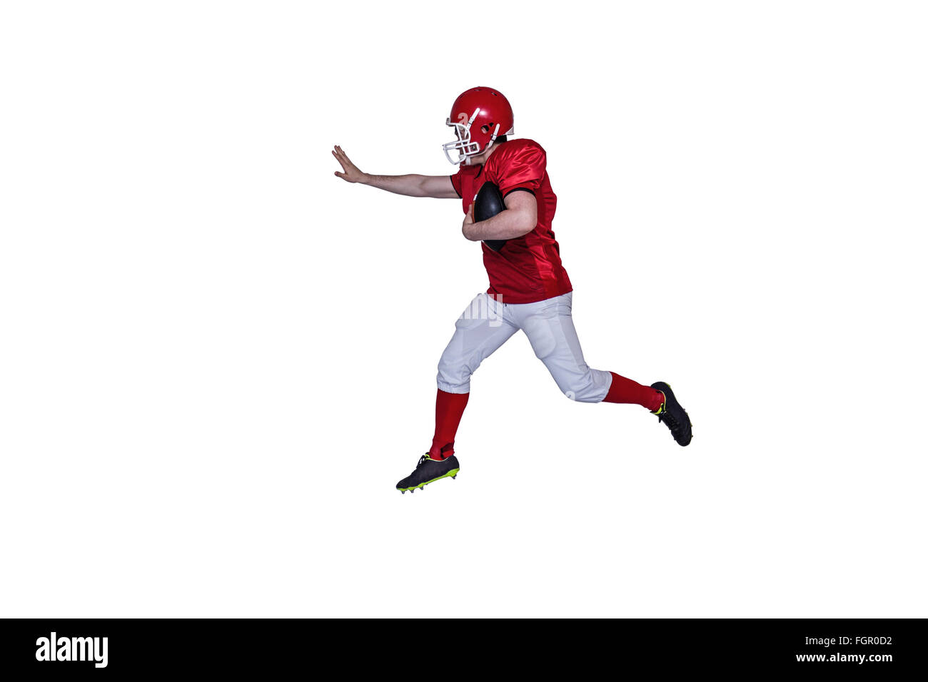 American football player running with the ball Stock Photo - Alamy