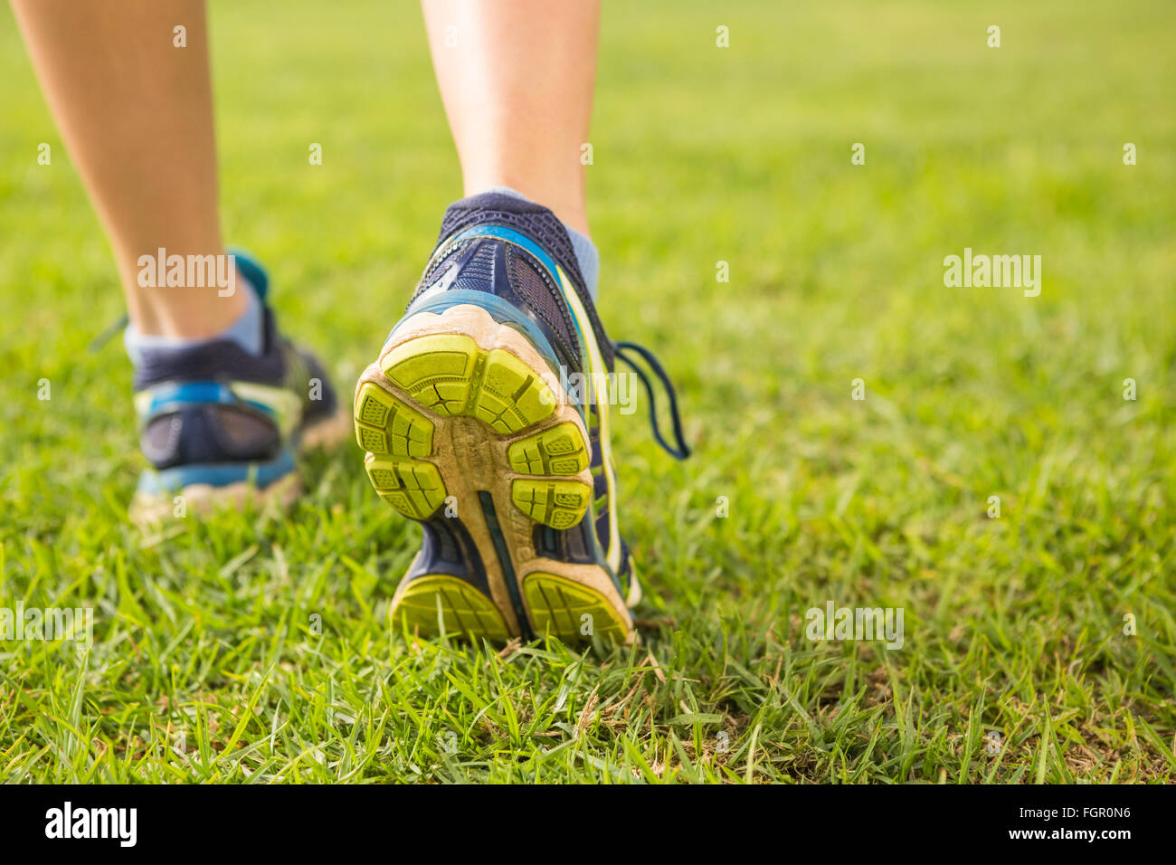 Close up view of female runners feet Stock Photo - Alamy
