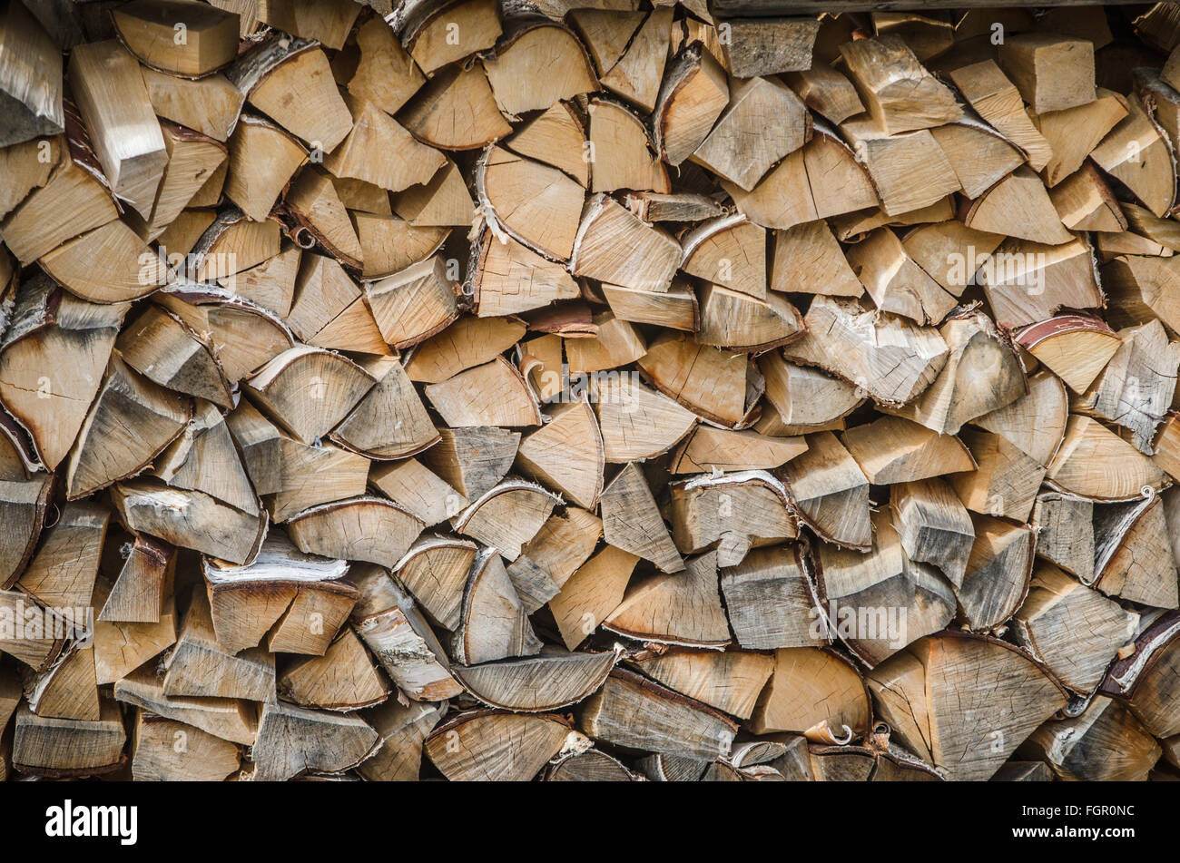 folded rows of firewood, close-up Stock Photo - Alamy