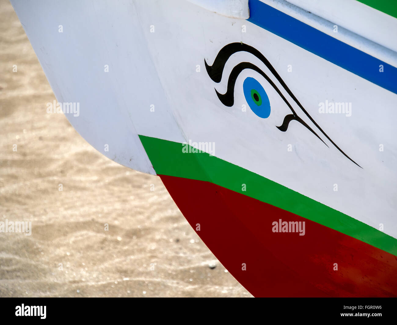 Eye Symbol on a Spanish Fishing Boat at La Cala de Mijas Stock Photo ...