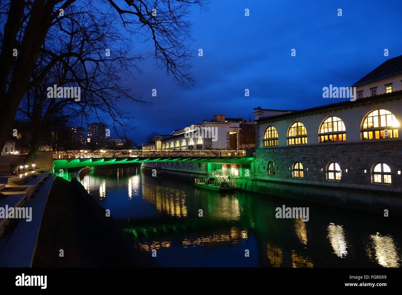 Ljubljana - Butchers' Bridge (Mesarski Most) - February 2016 Stock ...