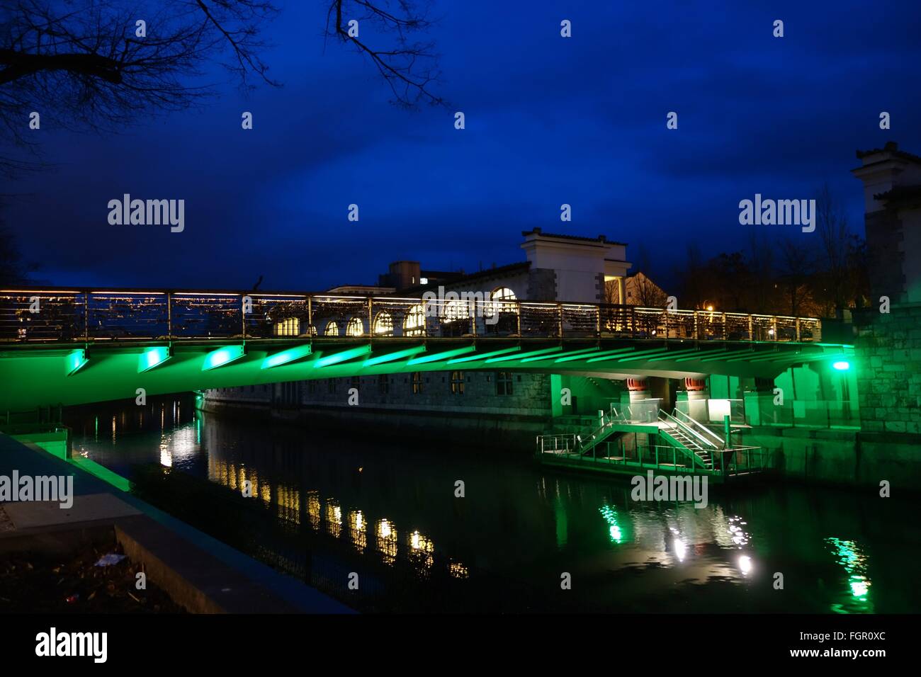 Ljubljana - Butchers' Bridge (Mesarski Most) - February 2016 Stock ...
