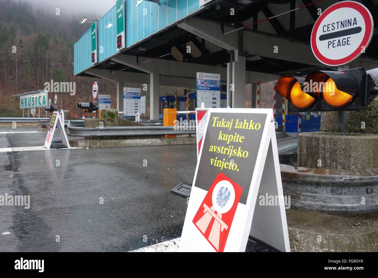 Toll Note - Slovenia 2016 Stock Photo - Alamy