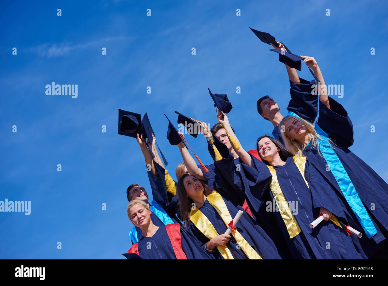 high school graduates students Stock Photo - Alamy