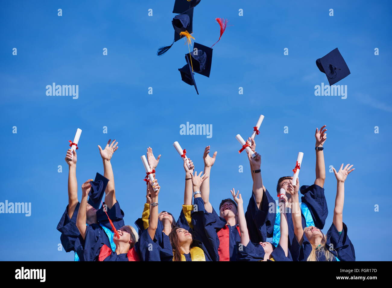 high school graduates students Stock Photo - Alamy