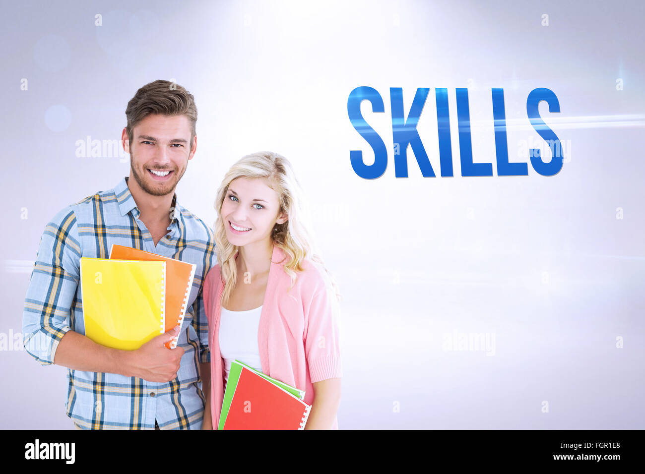 Skills against grey background Stock Photo - Alamy