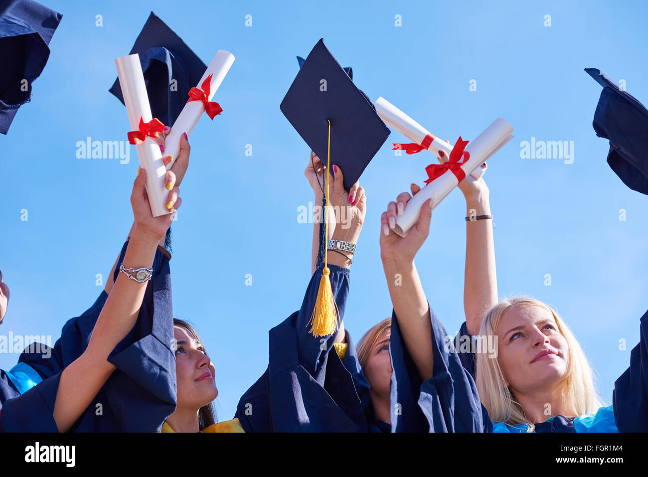 high school graduates students Stock Photo - Alamy