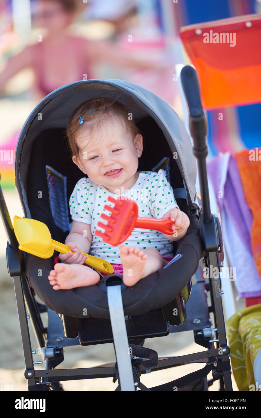 portrait of baby in carriage Stock Photo - Alamy
