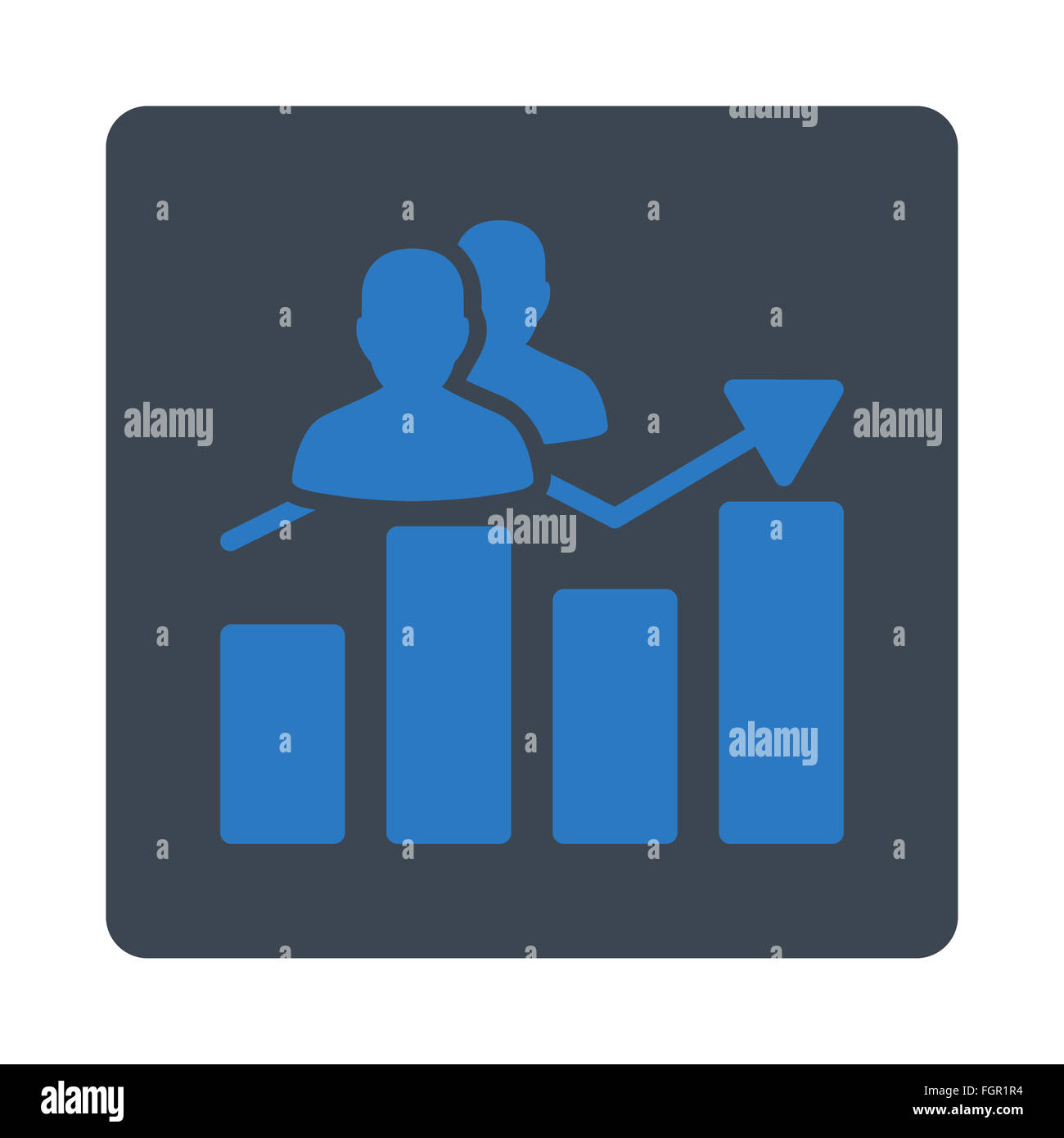 Audience Graph Icon Stock Photo - Alamy