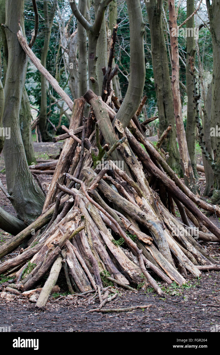 Building a den sticks hi-res stock photography and images - Alamy