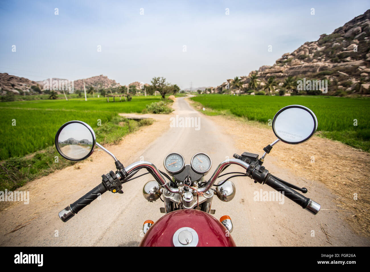 Motorcycle on small road hi-res stock photography and images - Alamy