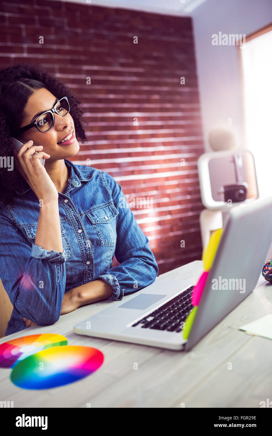 Calling a client hi-res stock photography and images - Alamy