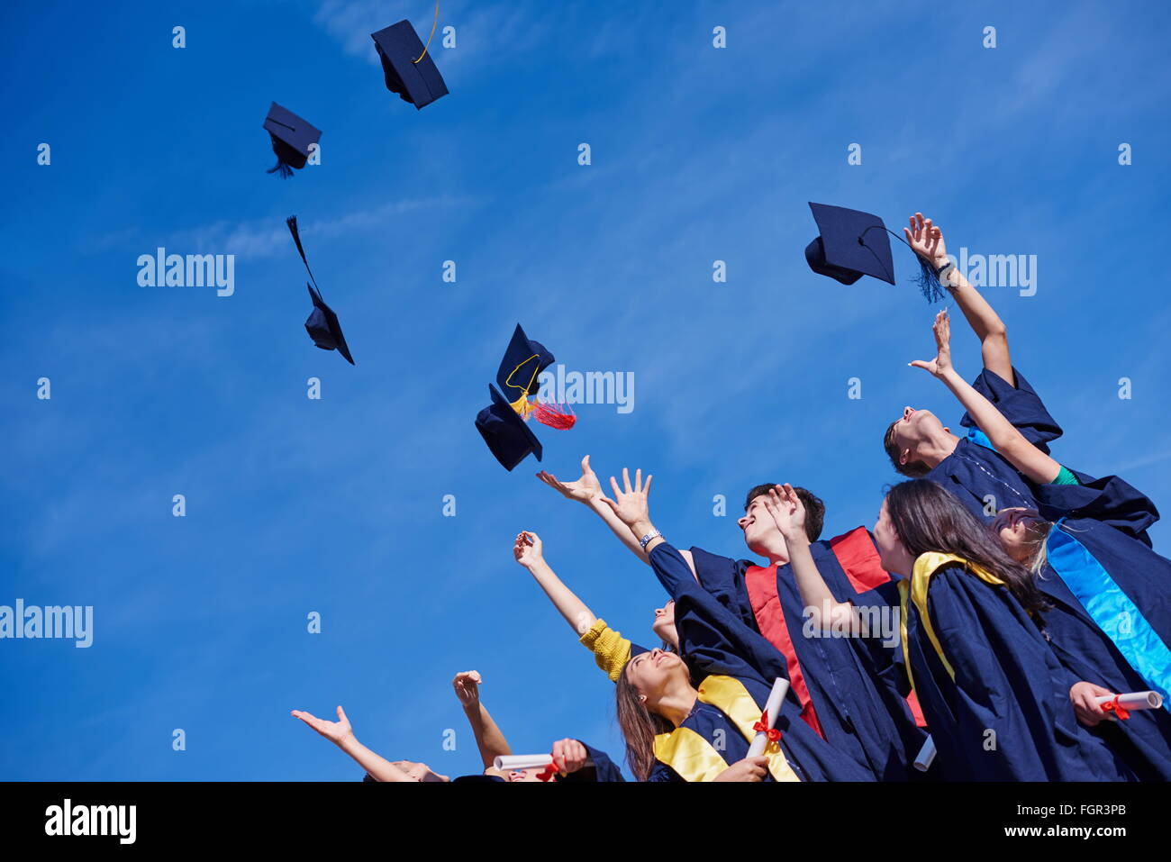 high school graduates students Stock Photo - Alamy