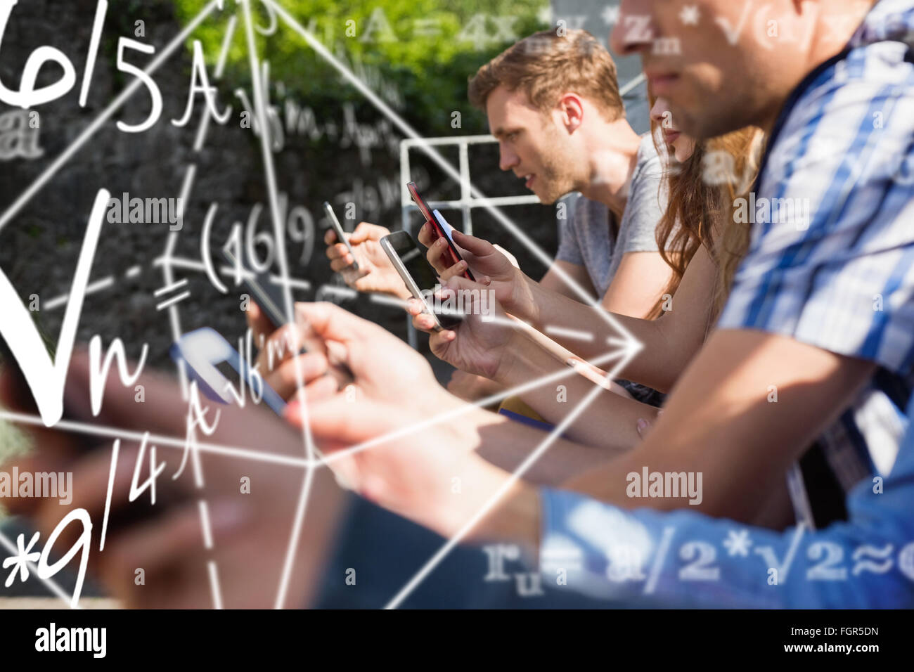 Composite image of math problems Stock Photo - Alamy