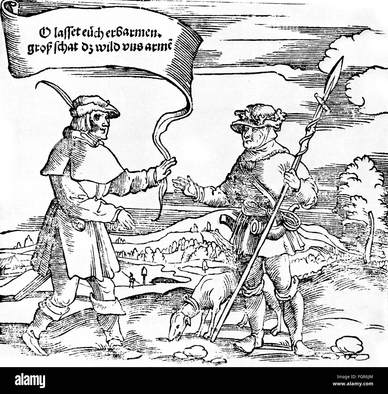 Medieval peasants farming Black and White Stock Photos & Images - Alamy