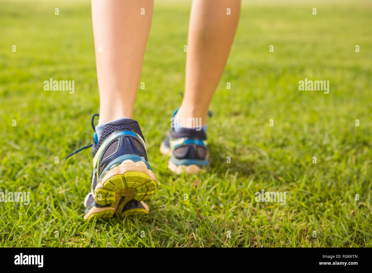 Close up view of female runners feet Stock Photo - Alamy