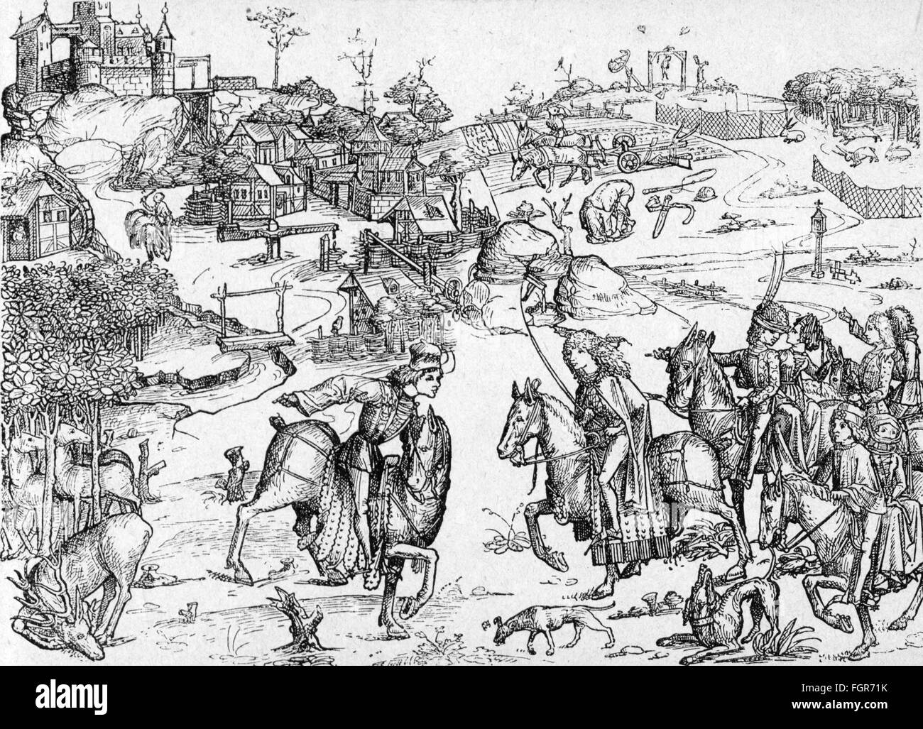 Rider horse time Black and White Stock Photos & Images - Alamy