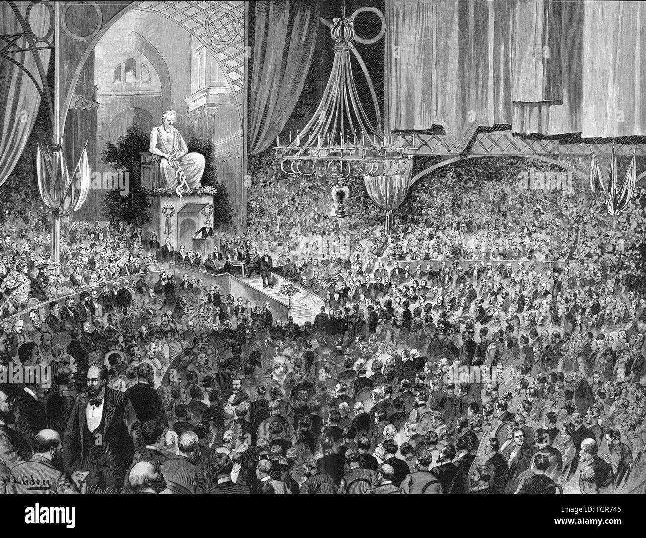 medicine, opening of the 10th international medical congress, Berlin, 4 ...