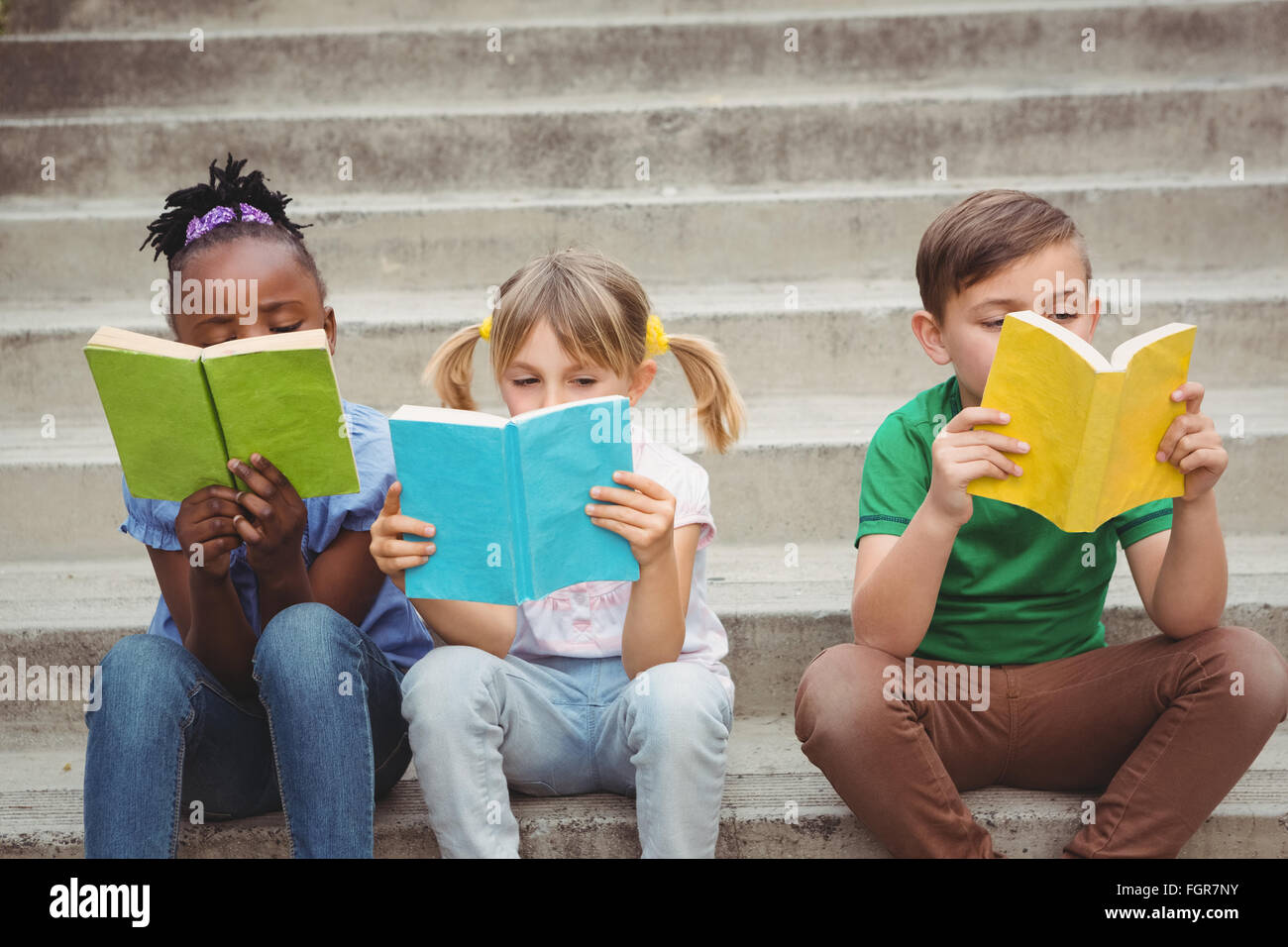 School boy sitting on steps hi-res stock photography and images - Alamy