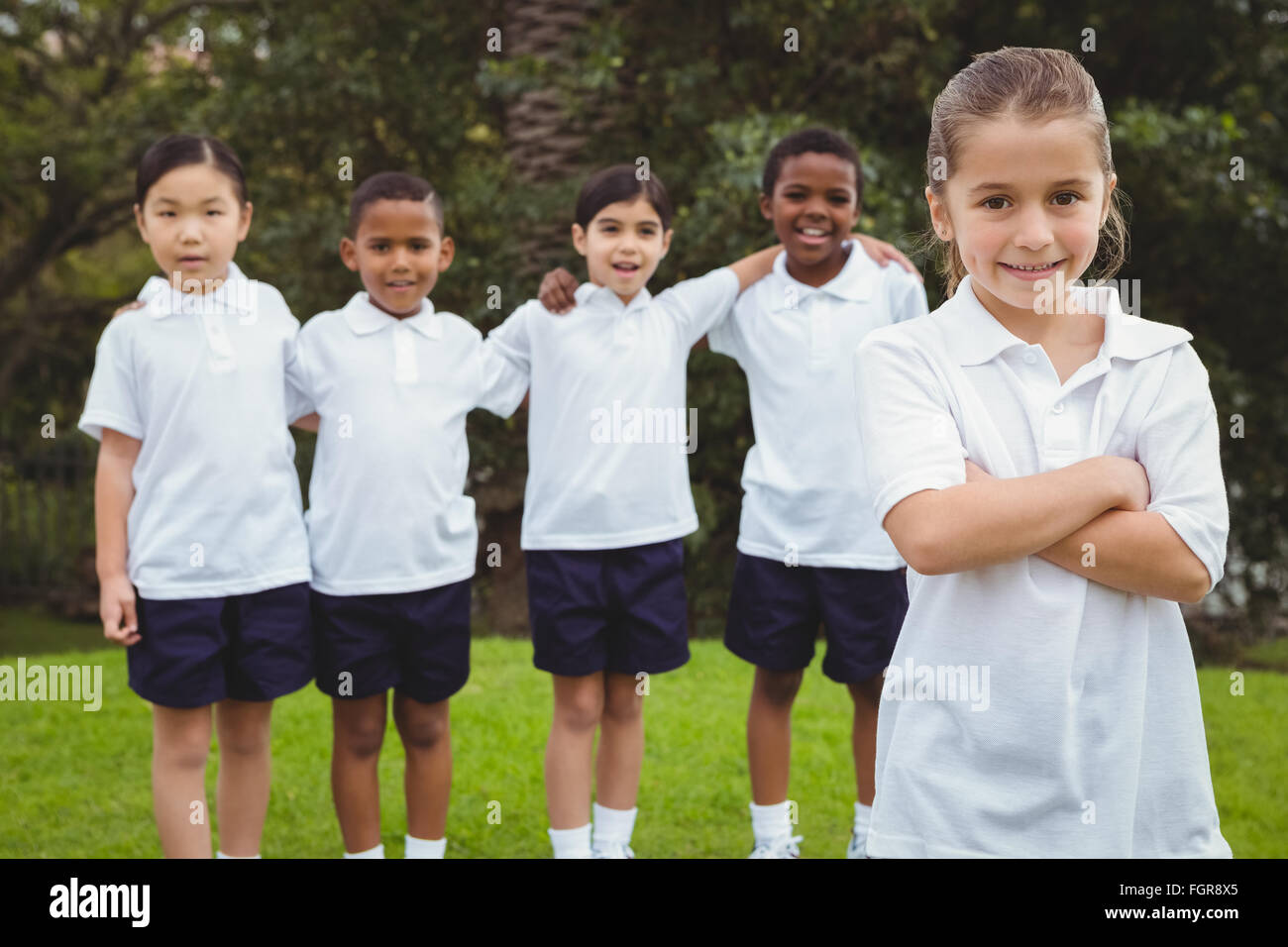 Group of students standing together Stock Photo - Alamy