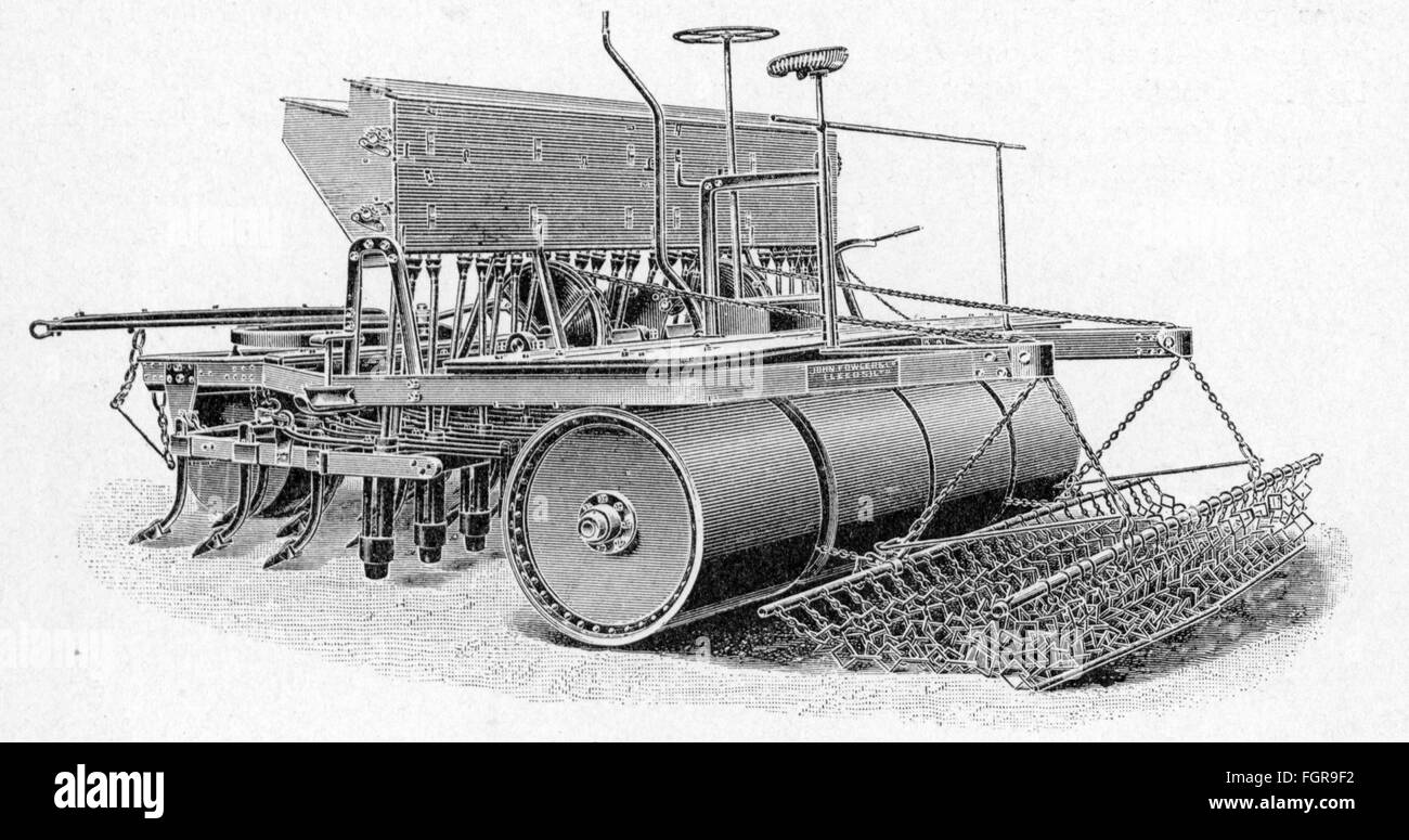Seed sowing machine Black and White Stock Photos & Images - Alamy