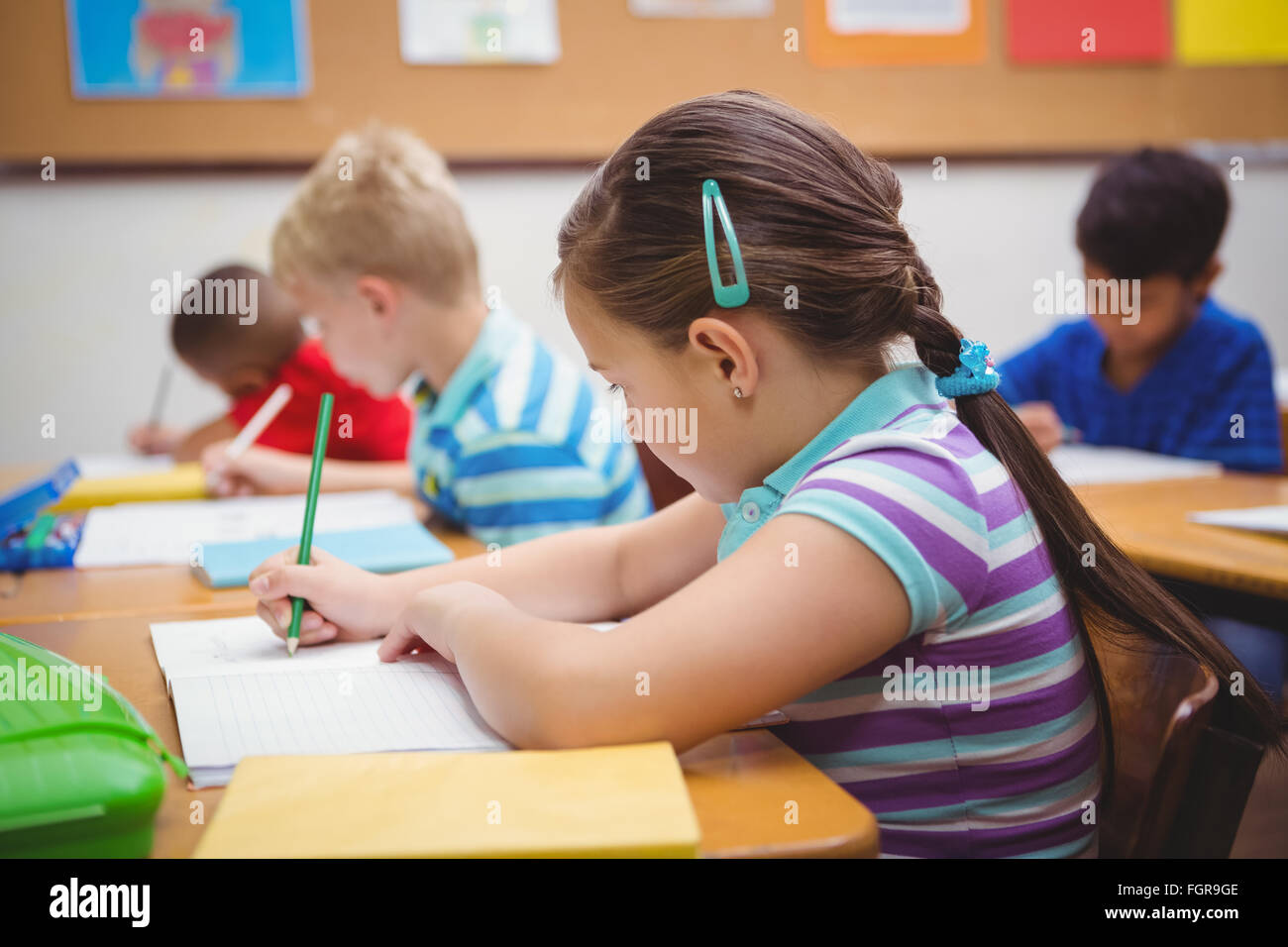 Boy girl students sitting on hi-res stock photography and images - Alamy
