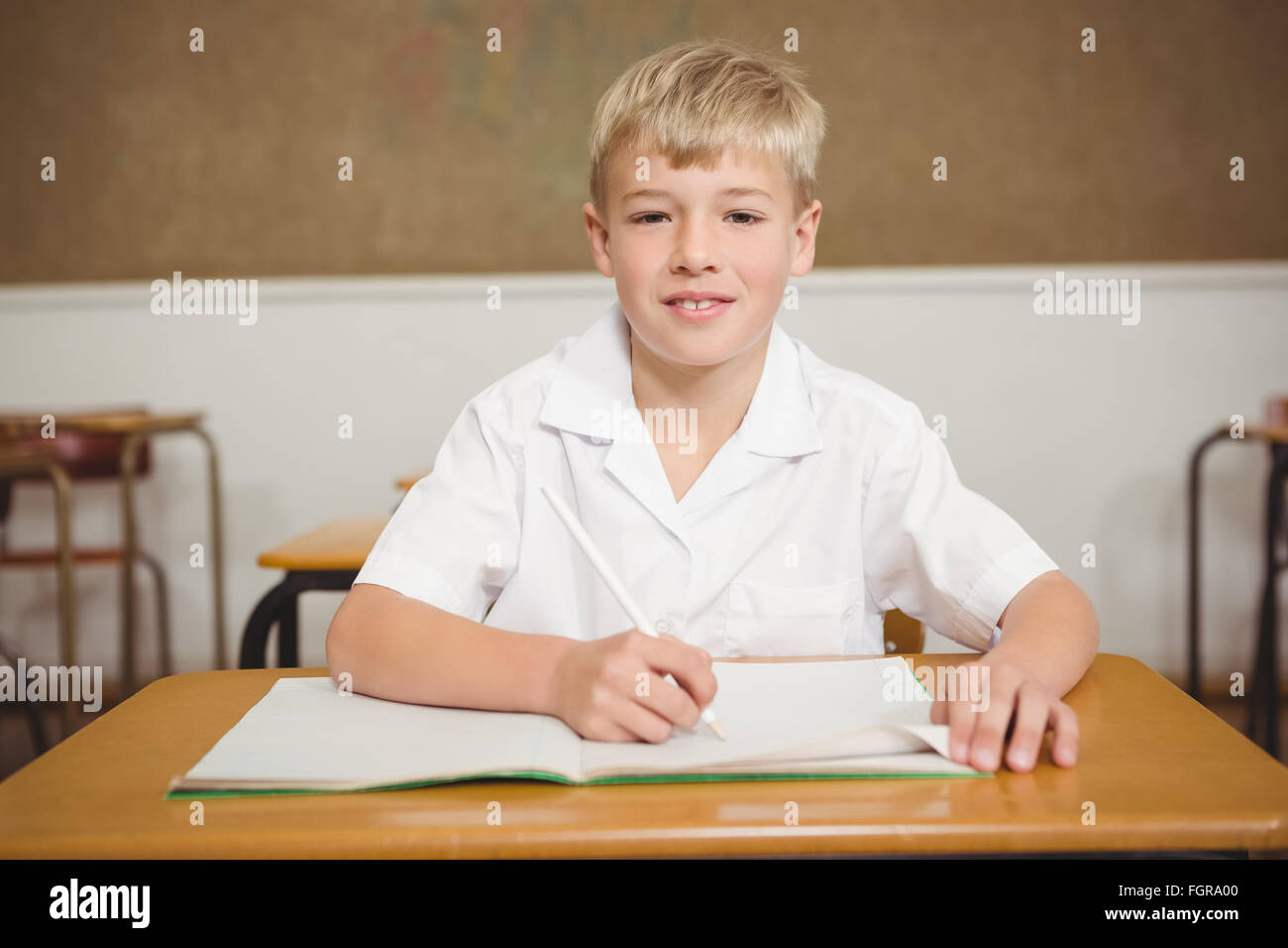 Student doing some class work Stock Photo - Alamy
