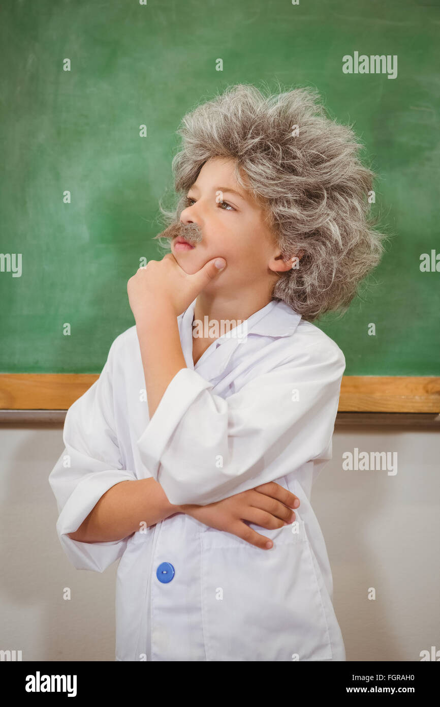 Student dressed up as einstein Stock Photo - Alamy