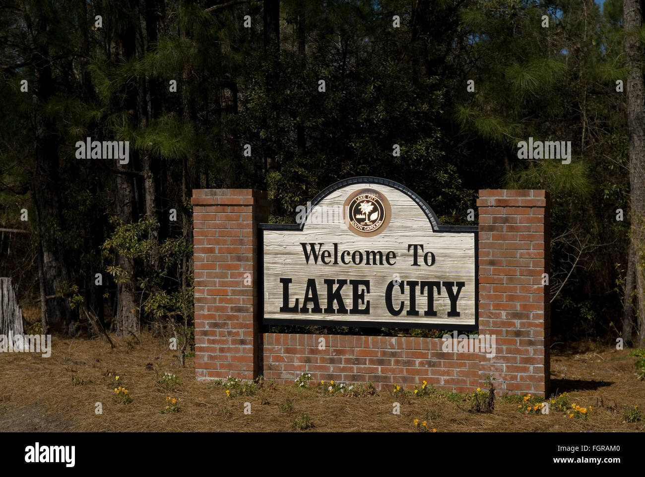 Lake City welcome sign South Carolina USA Stock Photo - Alamy