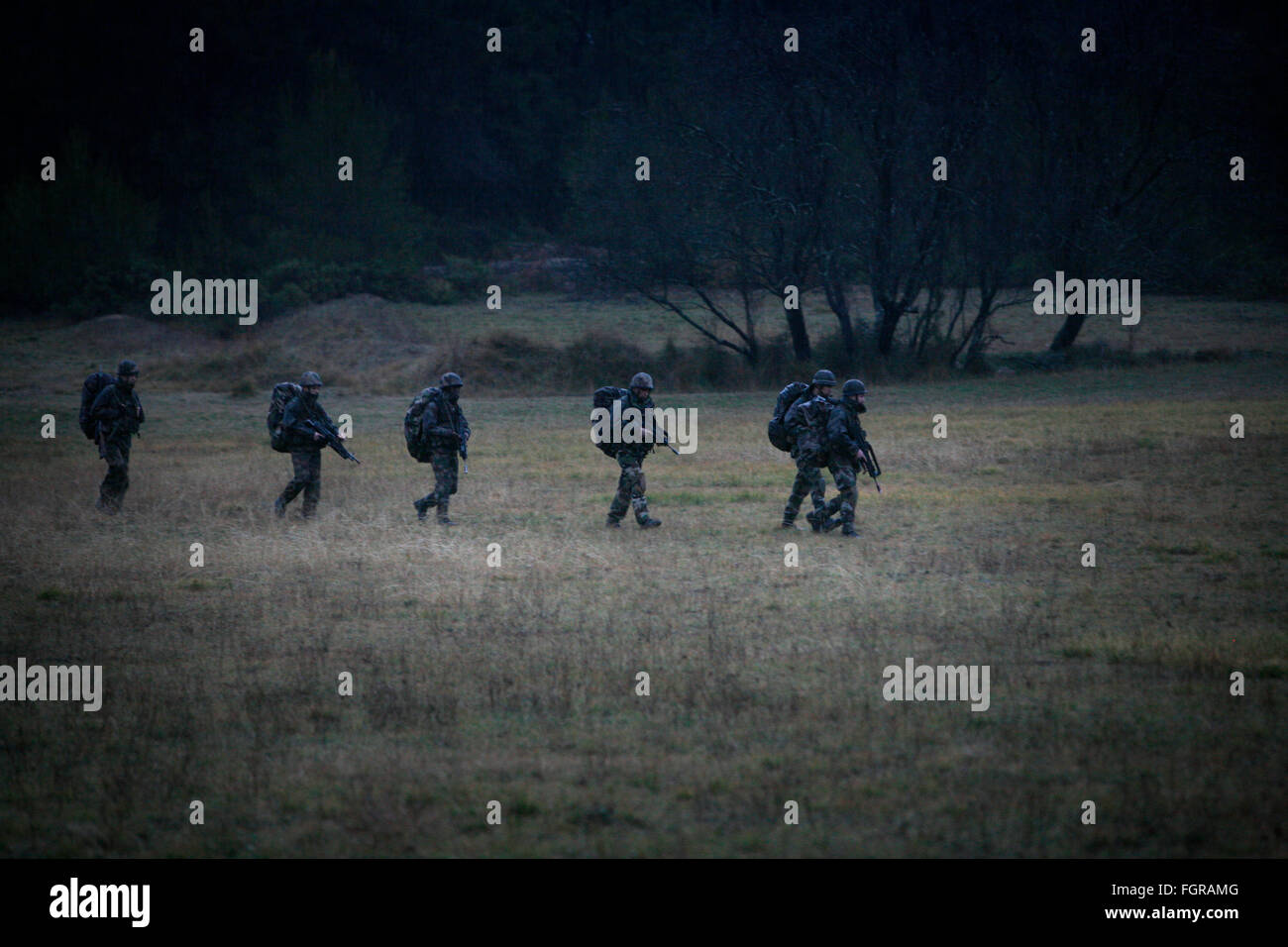 Members of the French Foreign Legion take part in a training assault on ...