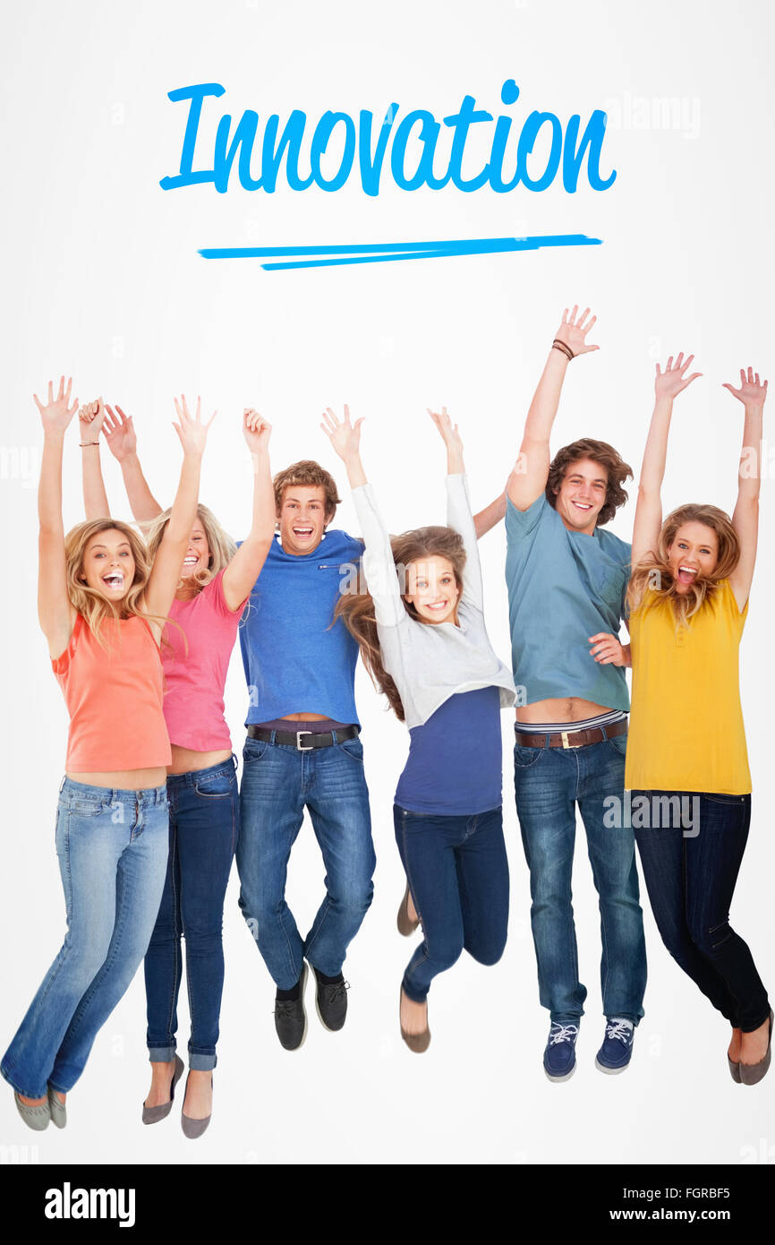 Innovation against white background with vignette Stock Photo - Alamy