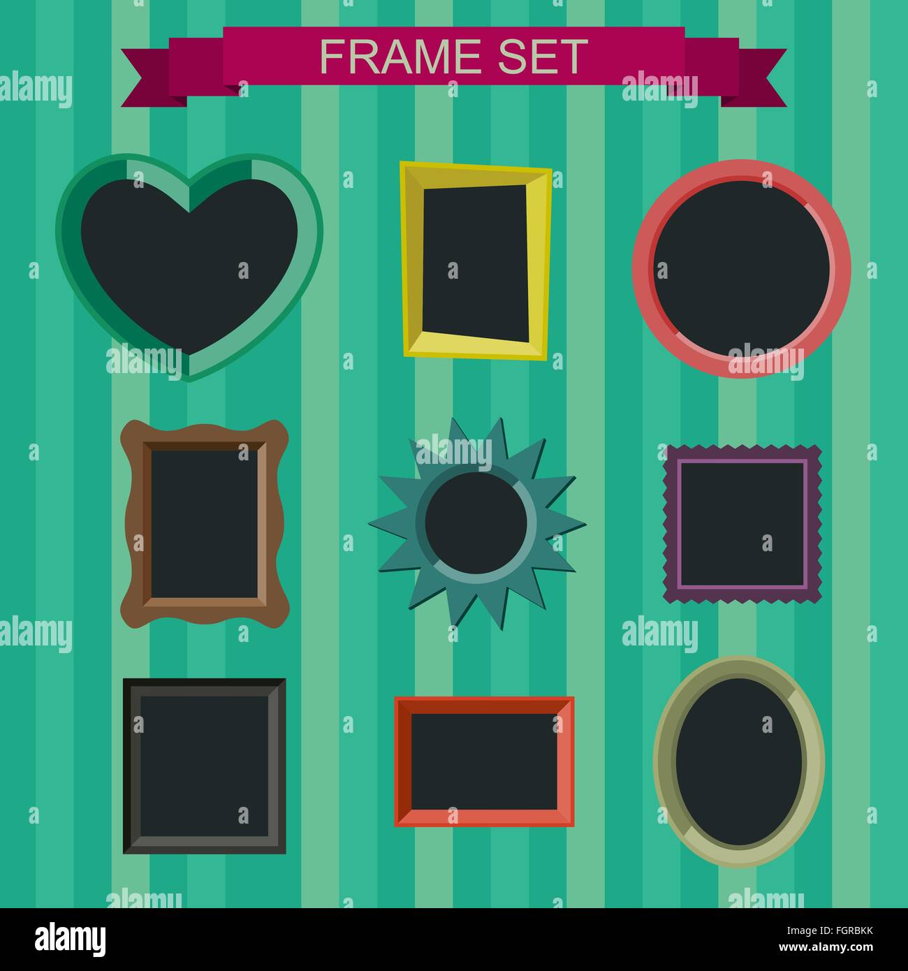 Antique wall frames drawing Stock Vector Images - Alamy