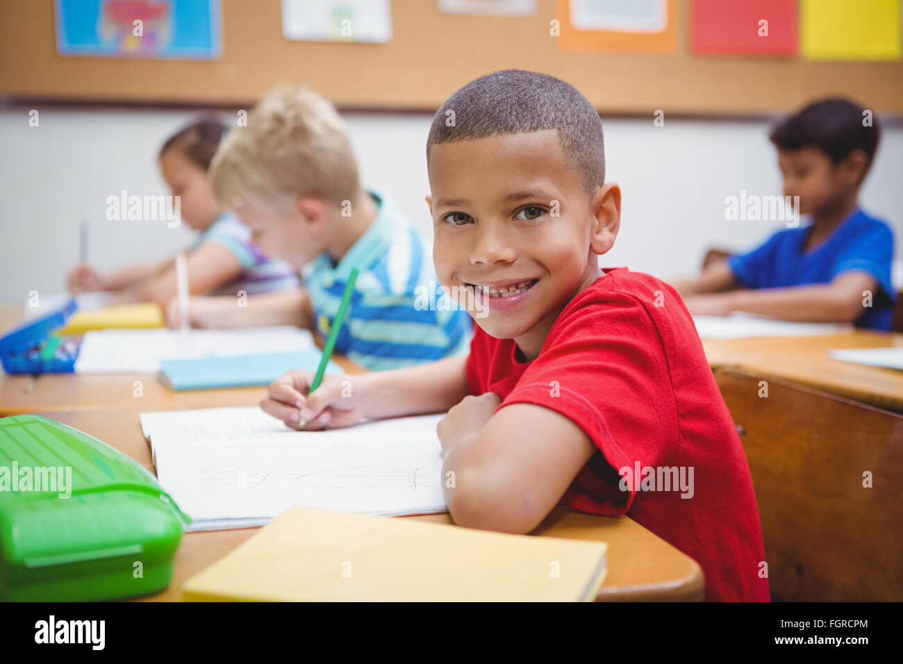 Busy students working on class work Stock Photo - Alamy