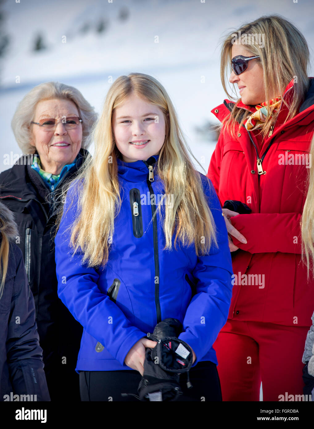 Lech, Austria. 22nd February, 2016. (L-r) Dutch Princess Beatrix ...