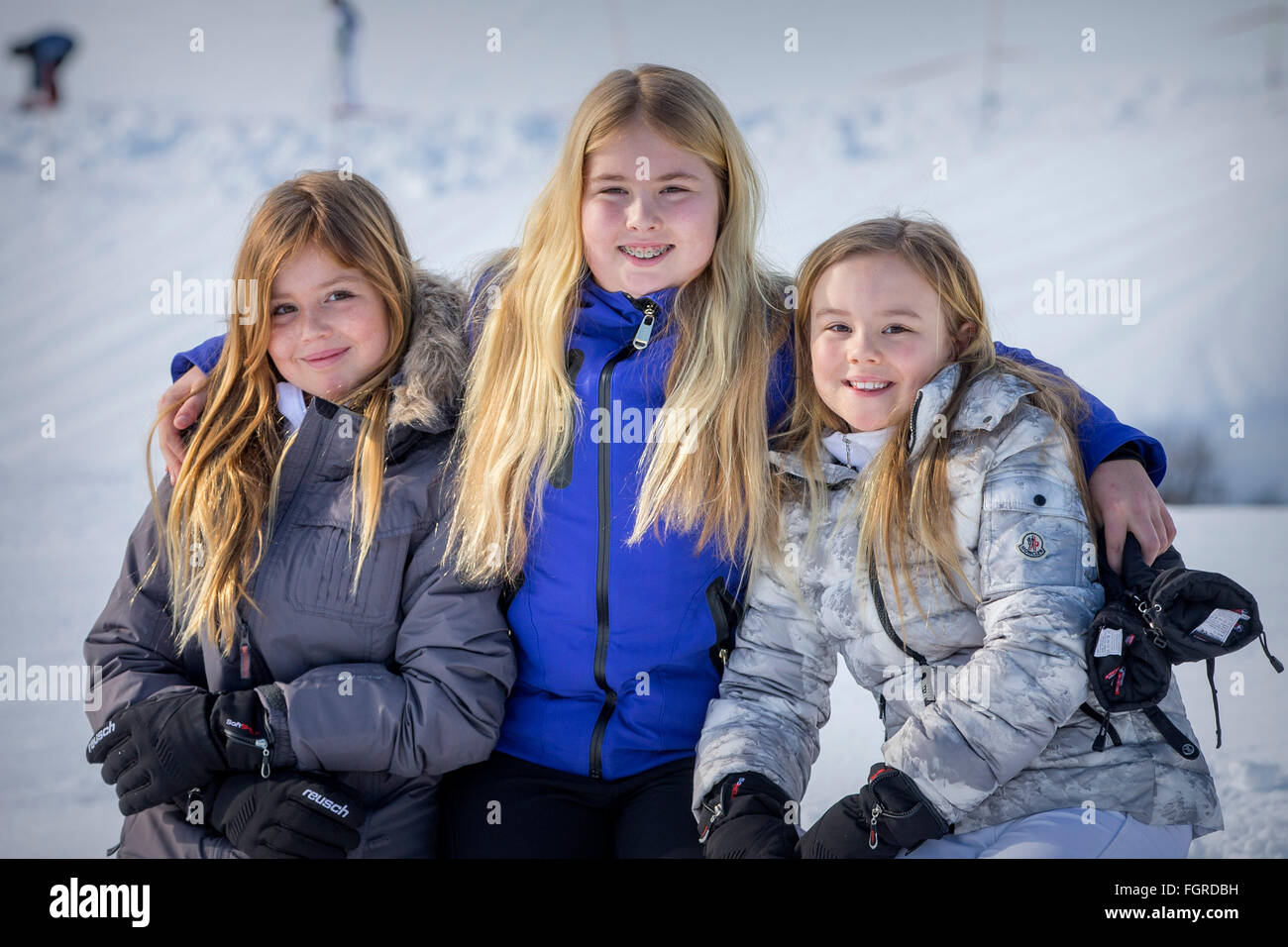 Lech, Austria. 22nd February, 2016. (L-r) Dutch Princess Alexia ...