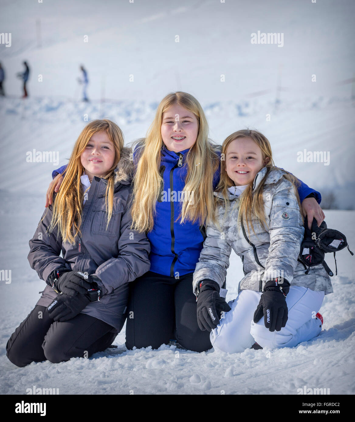 Lech, Austria. 22nd February, 2016. (L-r) Dutch Princess Alexia ...