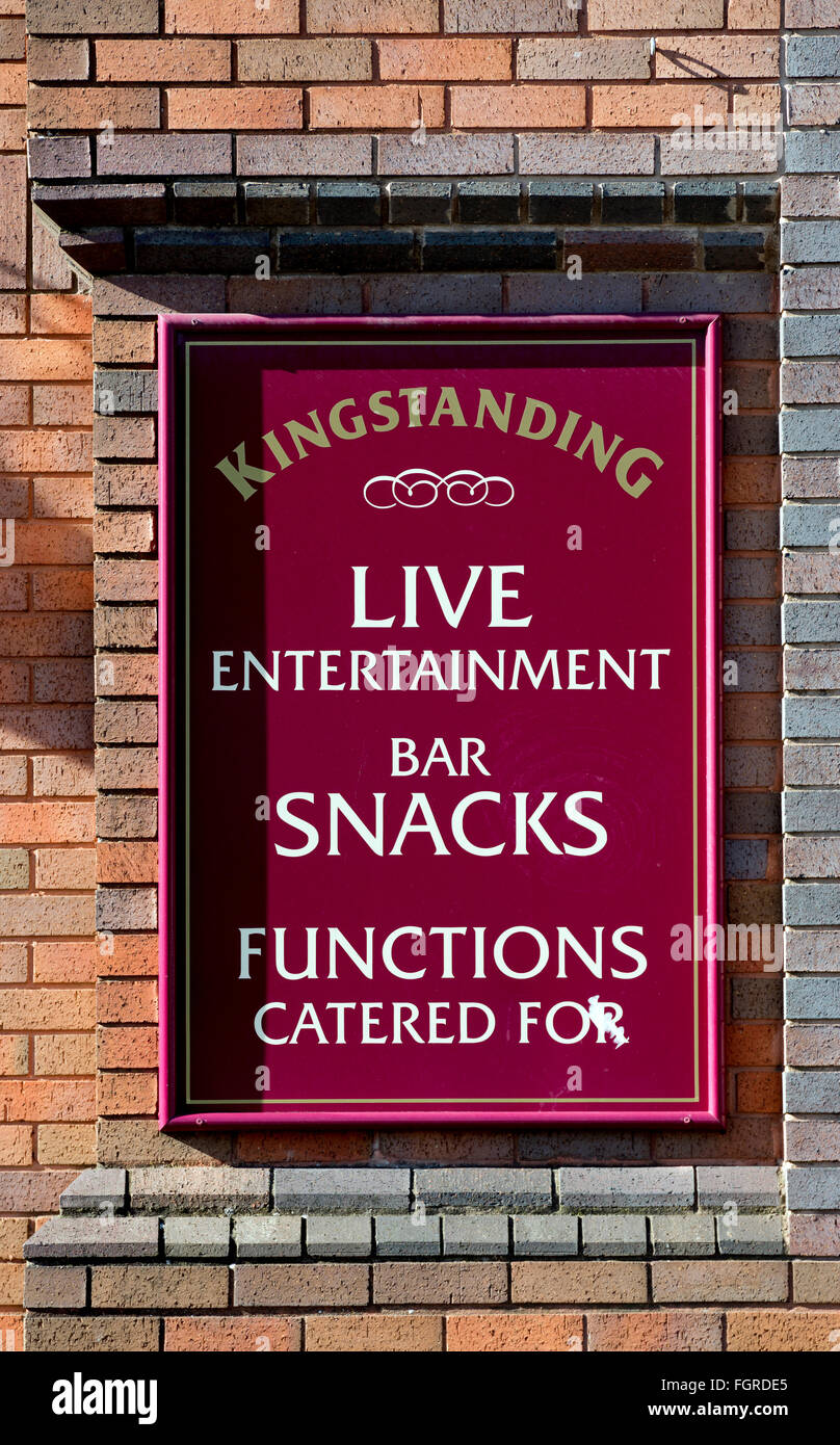 Kingstanding pub sign board hi-res stock photography and images - Alamy